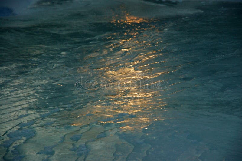 Glare on the ice. stock photo. Image of glare, evening - 138226150