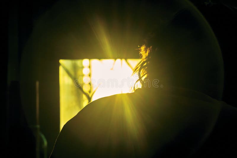 Glare of Light in the Shape of a Circle Stock Photo - Image of minimal ...