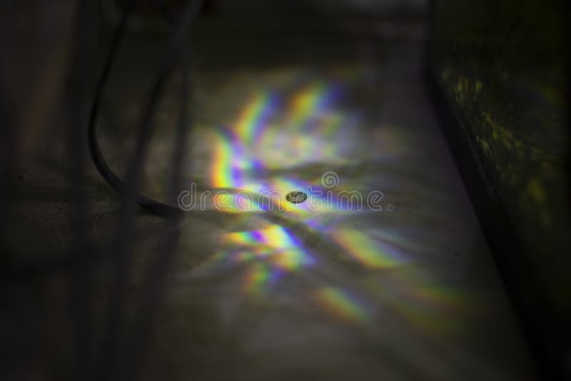 Glare of Light on Surface. Defraction of Rays Stock Image - Image of ...