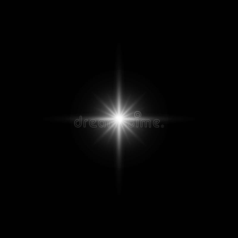 Glare Star on Black. Light Flashes Stock Vector - Illustration of burst ...