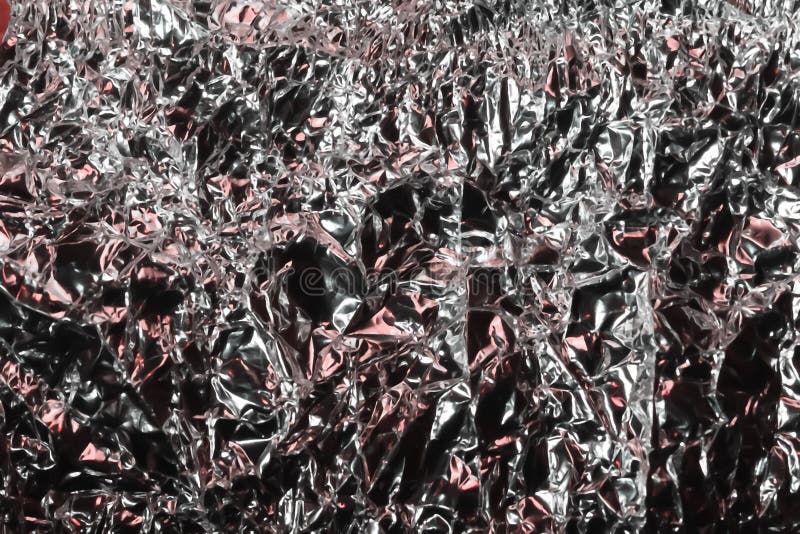 Glare Surface. Wrinkled Foil Stock Image - Image of textured, abstract ...