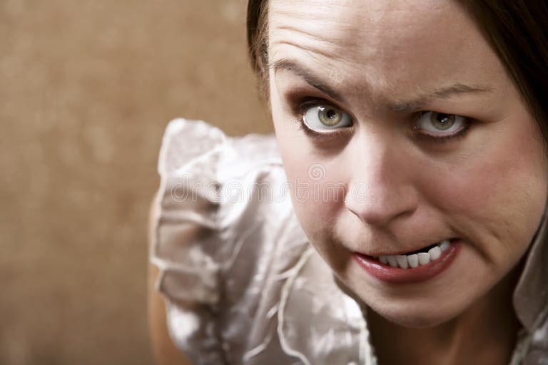 Glaring Young Woman stock image. Image of eyes, face, lips - 5695065