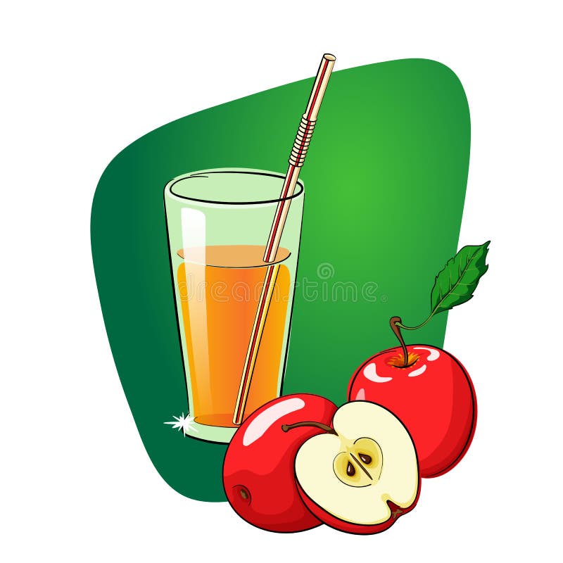 Glas Apfelsaft Stock Illustrationen, Vektoren, & Kliparts - 434 Stock ...