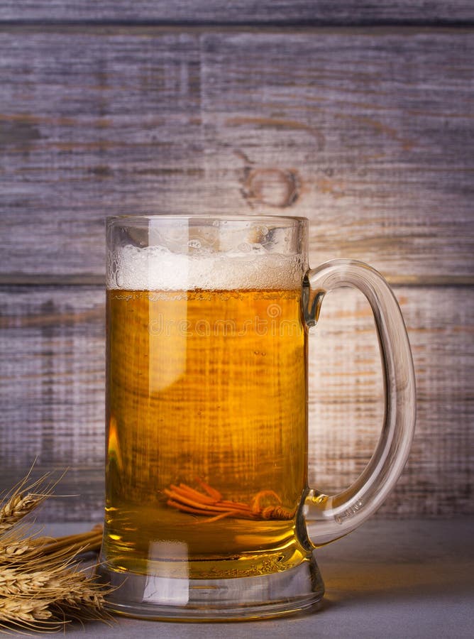 Bier met Gerst stock afbeelding. Image of glas, staaf - 21542019