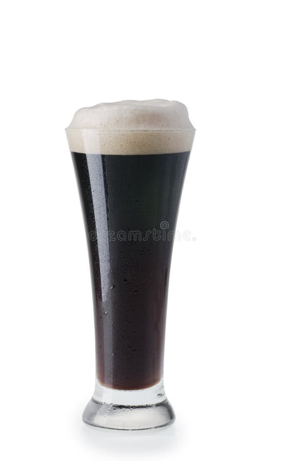 Dunkles Bier, Das in Ein Glas Gegossen Wird Stockbild - Bild von schaum ...