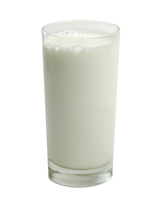 Glas Milch auf Weiß stockbild. Bild von glas, flüssigkeit - 5121141