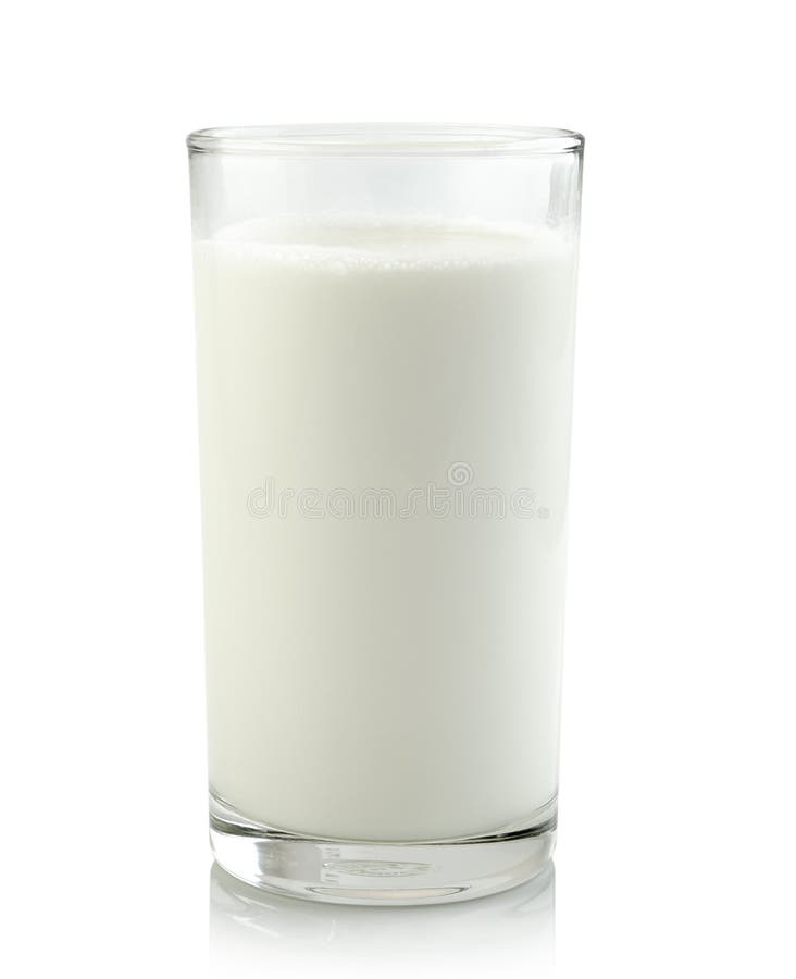 Glas Milch Auf Weißem Hintergrund Stockfoto - Bild von milch, molkerei ...