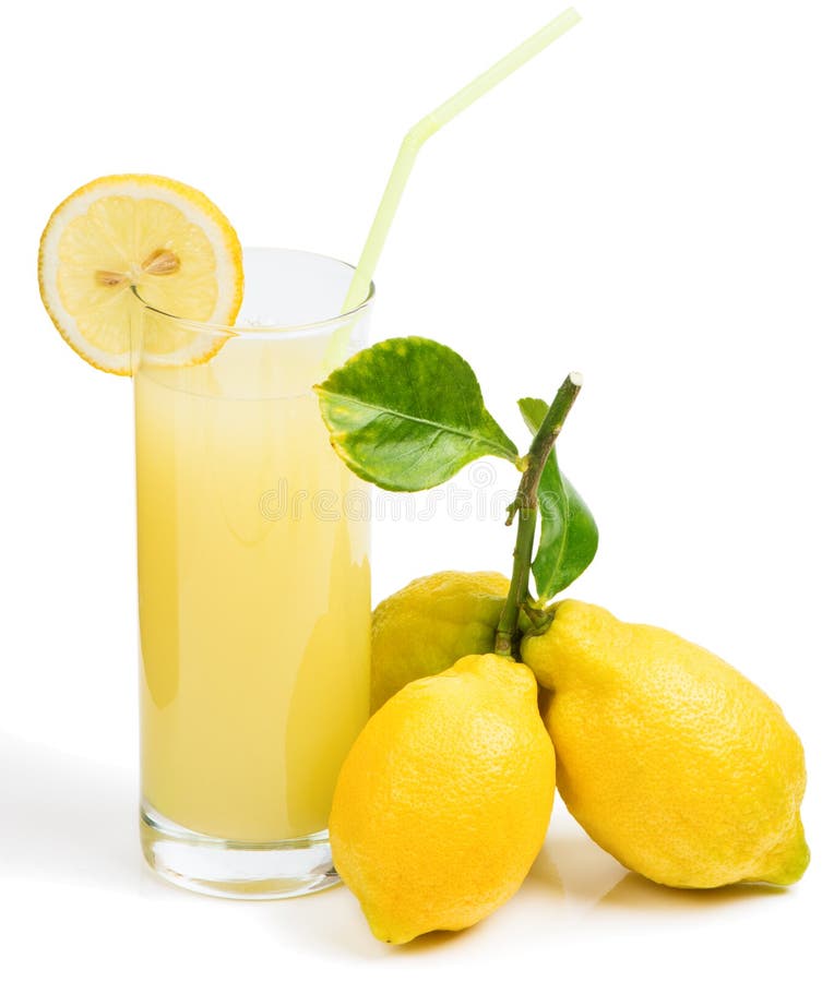 Glas Mit Zitronensaft, Zitronen Stockbild - Bild von stroh, limonade ...