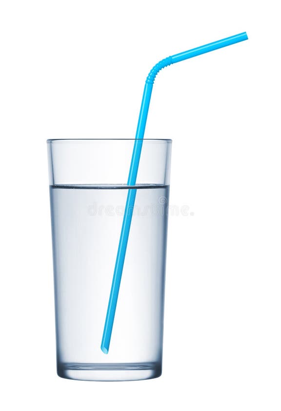 Glas Water En Het Drinken Stro Stock Foto - Image of verfrissing ...