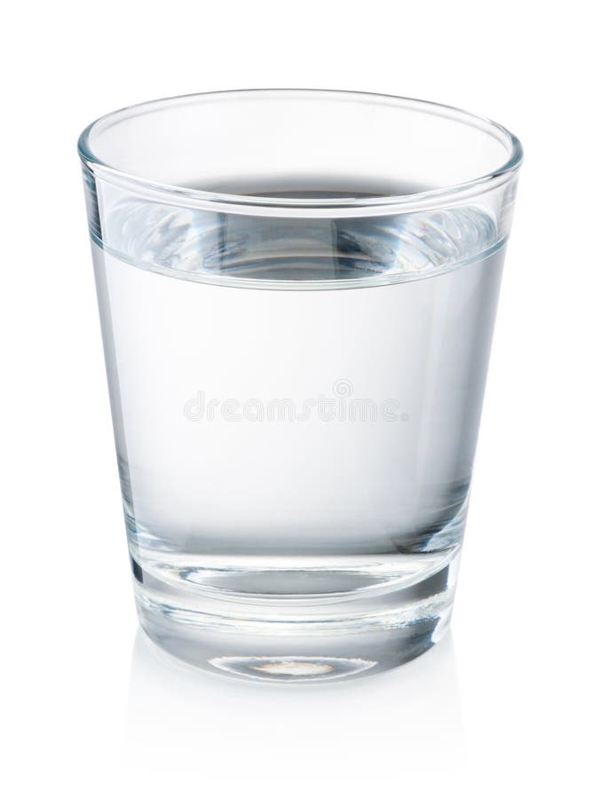 Glas Water Op Witte Achtergrond Stock Foto - Image of achtergrond ...