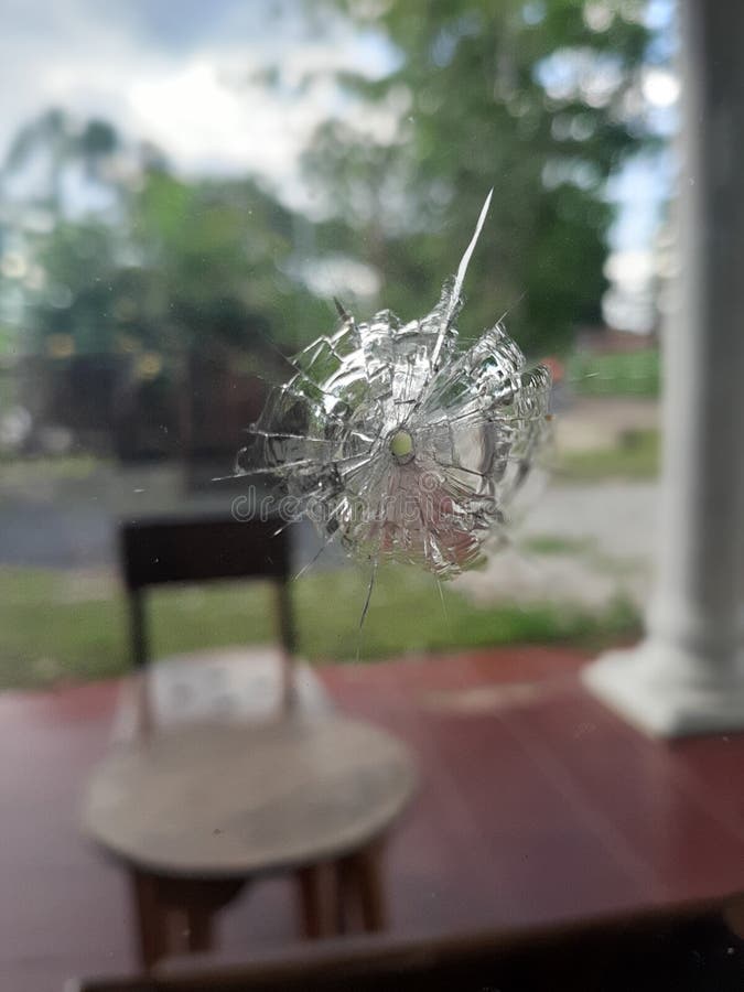 Glases Break the Window in My House Family Stock Photo - Image of house ...