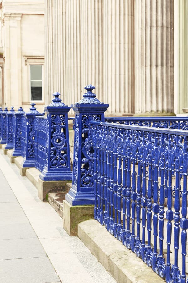 Decorated Wrought Iron Fence Stock Image - Image of balustrade, fencing ...