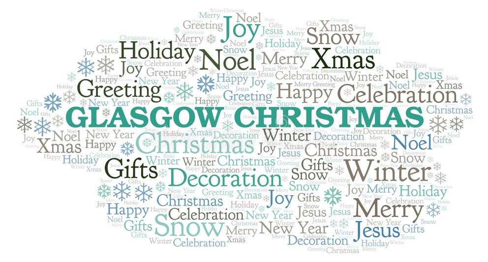 Glasgow Christmas Word Cloud Stock Illustrations – 2 Glasgow Christmas ...