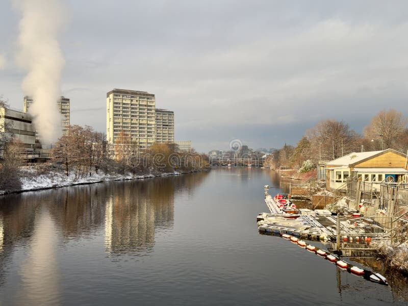 Glasgow City Centre View and the River Clyde from the Gorbals during ...