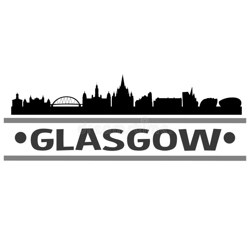 Glasgow United Kingdom Euro Europe Icon Vector Art Design Skyline Flat ...