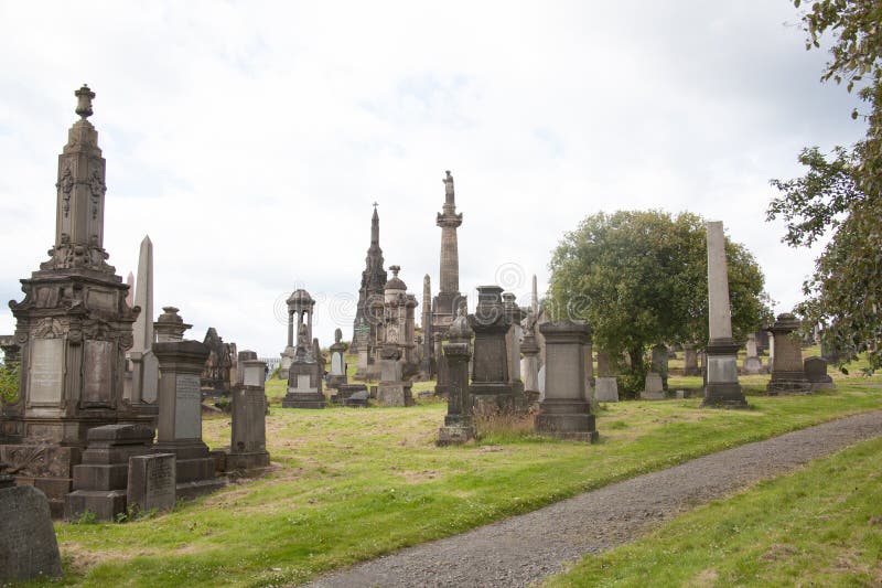 The Glasgow Necropolis at Cathedral Square in Glasgow, Scotland ...