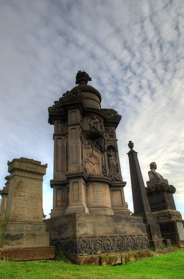 The Glasgow Necropolis, Victorian Gothic Cemetery, Scotland, UK Stock ...
