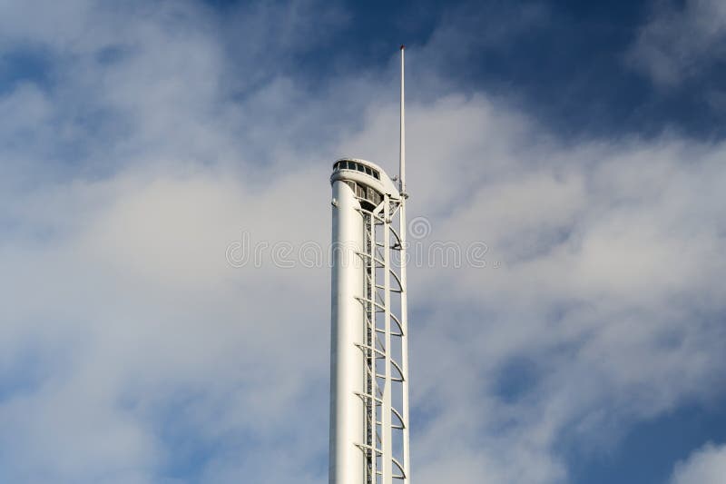 Glasgow Science Centre Tower and the Queen Mary Ship on the River Clyde ...