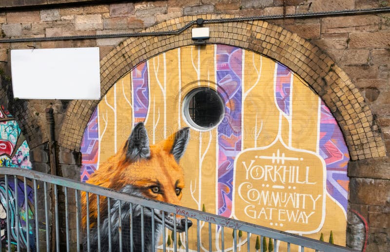 Glasgow, Scotland Graffiti Street Art Editorial Photo - Image of bridge ...