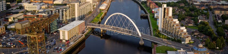 Glasgow, UK, September 10th 2022, the Arc Bridge Bridge Shown from ...