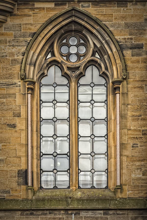 Glasgow Unversity Arch Window Stock Photo - Image of education, culture ...