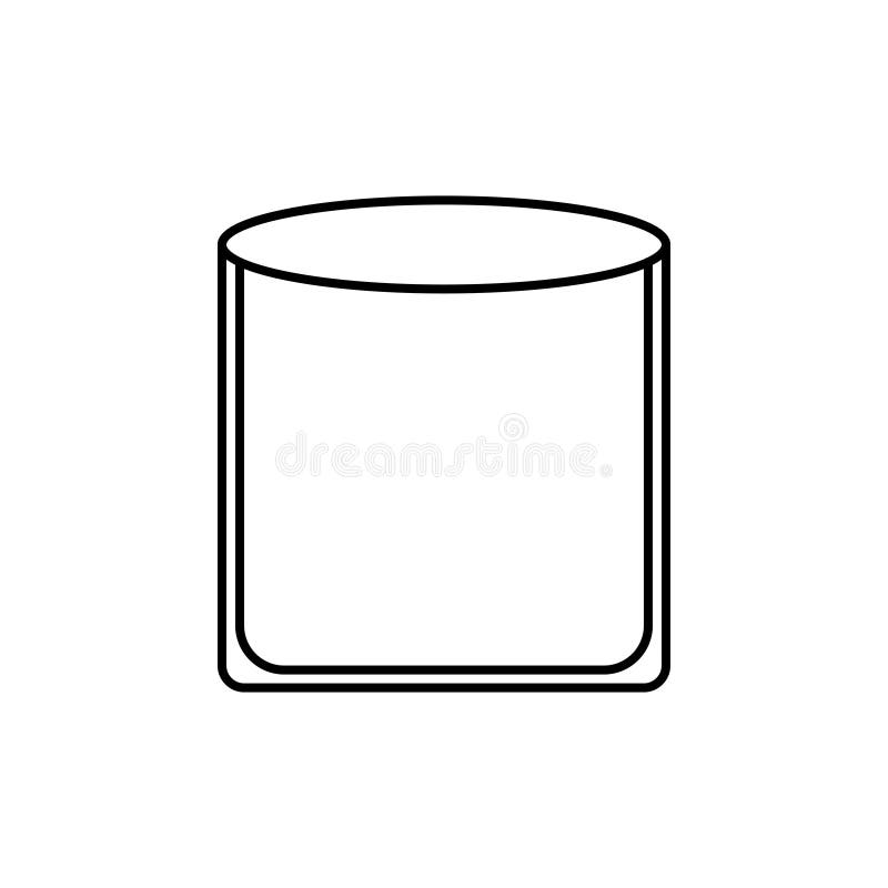 Empty Rock Glass Icon. Simple, Line, Silhouette and Clean Style Stock ...