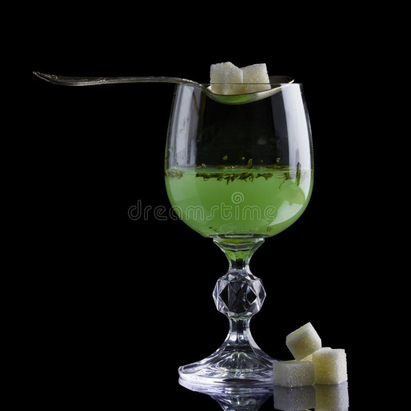 Glass of absinthe stock photo. Image of cocktail, glass - 27025976