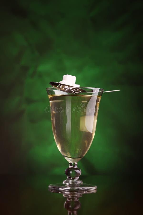Glass of absinthe stock image. Image of drink, distillate - 51618199