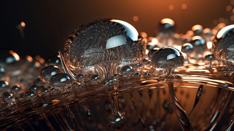 Glass Abstract Structure from Waves, Particles Fluids and Spheres Stock ...