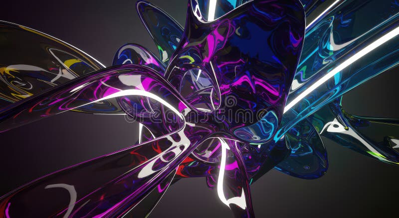 Glass Abstractions with Play of Light Create the Effect of Chromatic ...