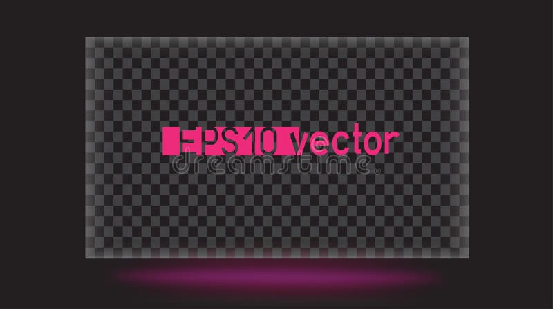 Glass Advertising Transparent Dark Frame and Shadow Stock Vector ...