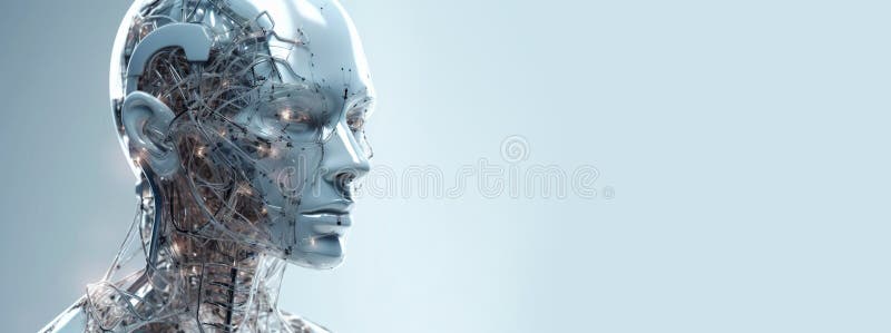 Glass Alien Android: the Essence of Futuristic Technology. Stock ...