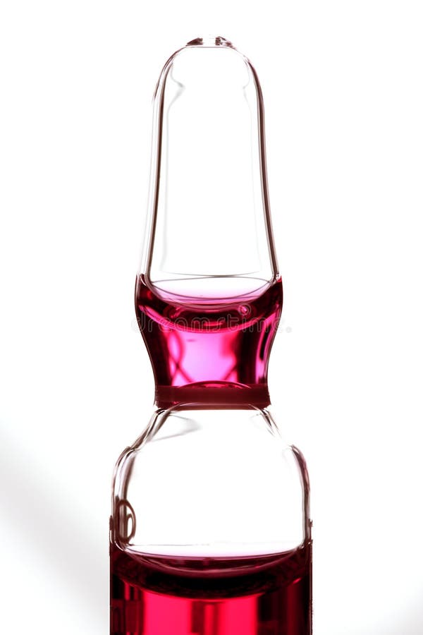 Glass Ampoule with Red Liquid Medicine Stock Image - Image of industry ...