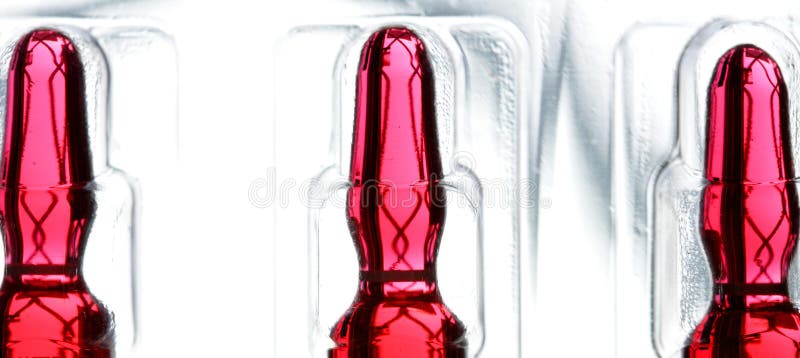 Glass Ampoule with Red Liquid Medicine Stock Image - Image of influenza ...