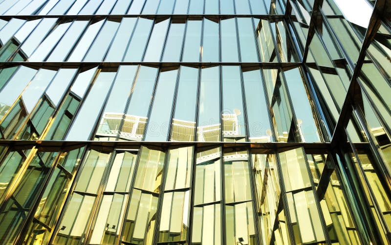 Glass Architecture of Modern Building Stock Image - Image of ...