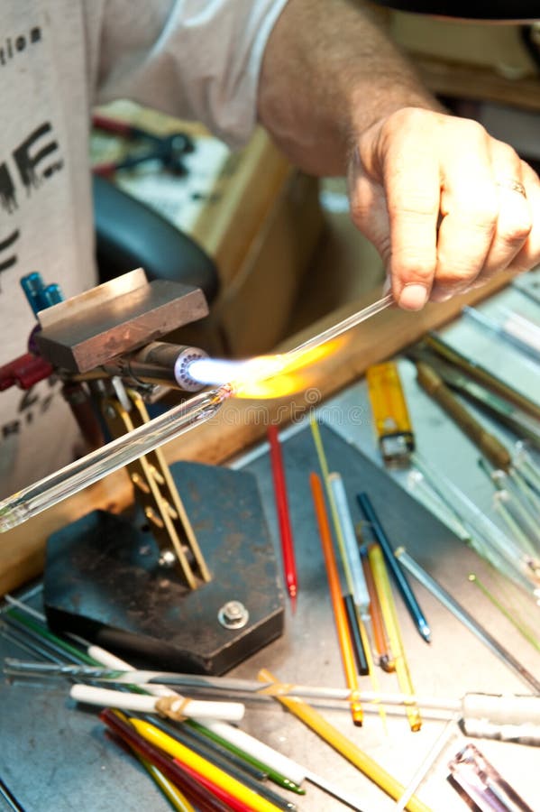 Glass Artist stock image. Image of bulb, power, glass - 8696957