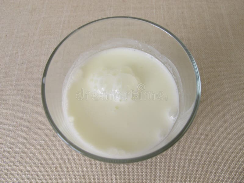 A Glass of Ayran Made by Yogurt, Water and Salt Stock Photo - Image of ...