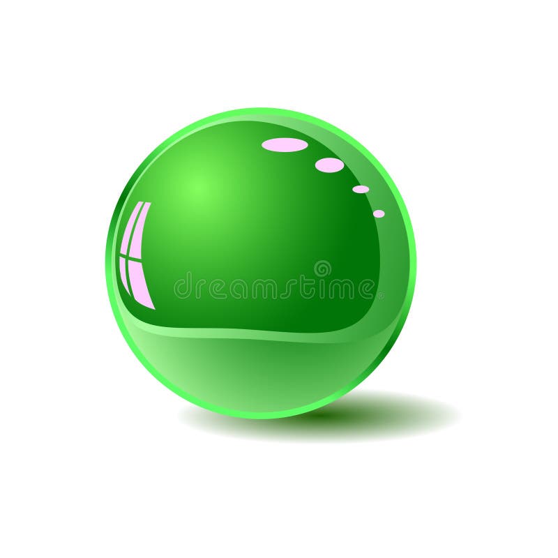 Glass sphere red stock vector. Illustration of ball - 125081923