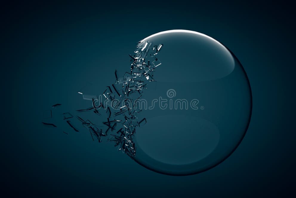 Glass Ball Exploding stock illustration. Illustration of energy - 58715607