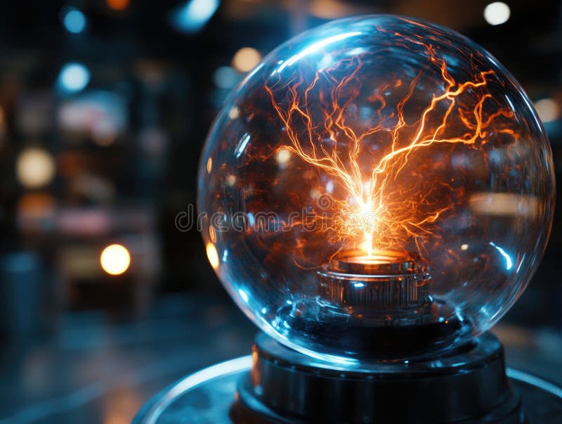 Glass Ball with Lightning stock photo. Image of thunderstorm - 377634460