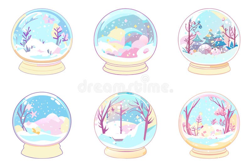 Glass Ball Snow Globe Water Sea Ocean Vector Stock Vector ...