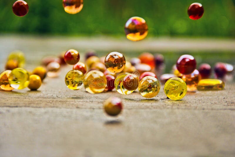 Glass Balls Close Up. Multicolored Glass Balls Stock Photo - Image of ...