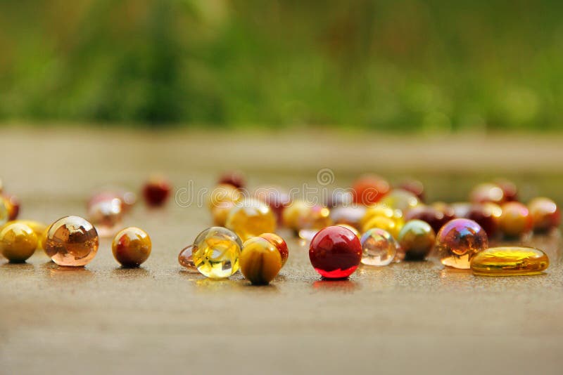 Glass Balls Close Up. Multicolored Glass Balls Stock Photo - Image of ...