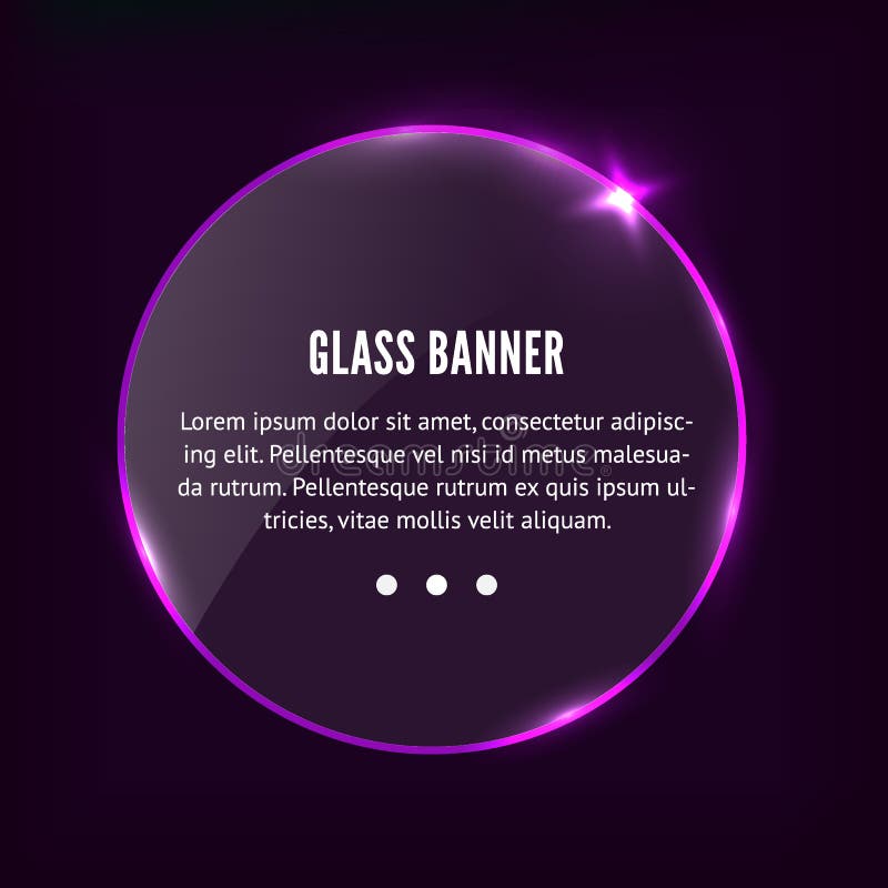 Glass Banner Realistic Vector Illustration Stock Vector - Illustration ...