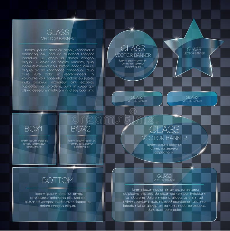 Glass banners stock illustration. Illustration of isolated - 82584611