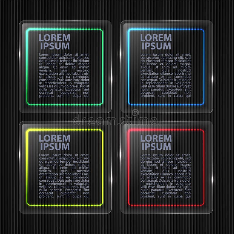 Glass Banners, Set Off Infographic Templates Stock Vector ...