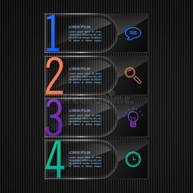 Glass Banners, Set Off Infographic Templates Stock Vector ...