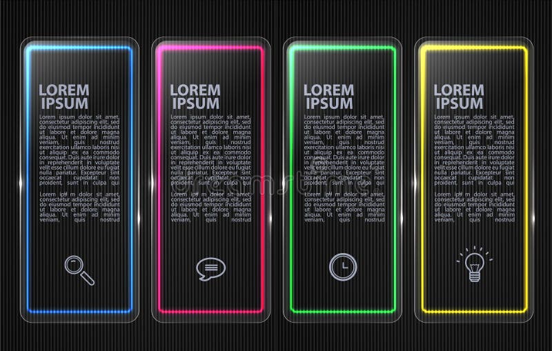 Glass Banners, Set Off Infographic Templates Stock Vector ...