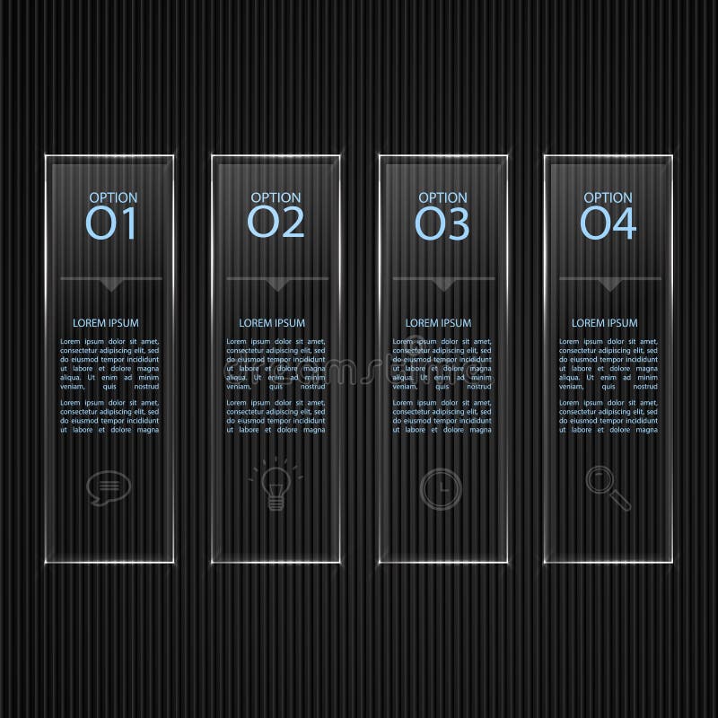 Glass Banners, Set Off Infographic Templates Stock Vector ...
