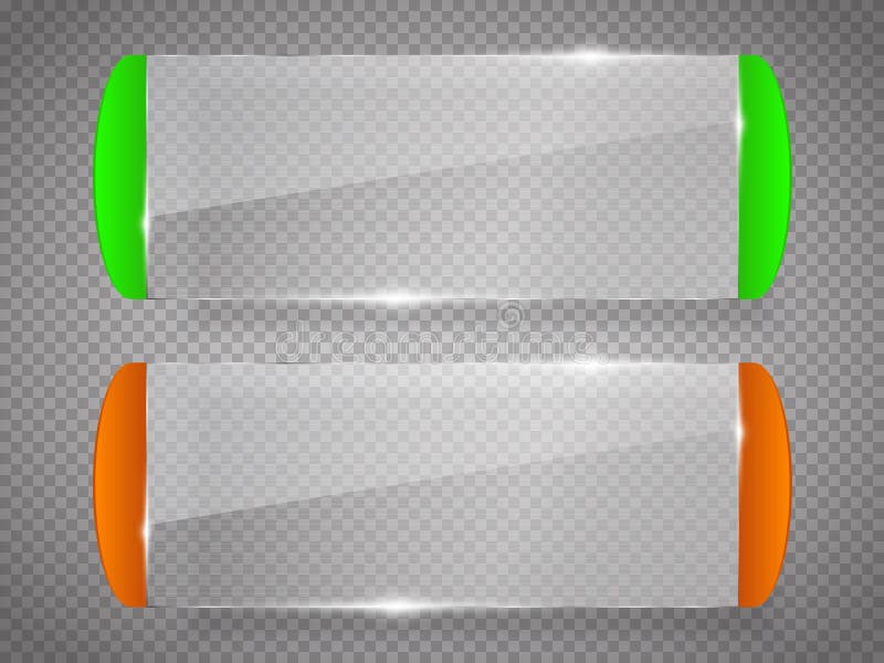 Glass Banners on Transparent Background. Vector Template Stock Vector ...